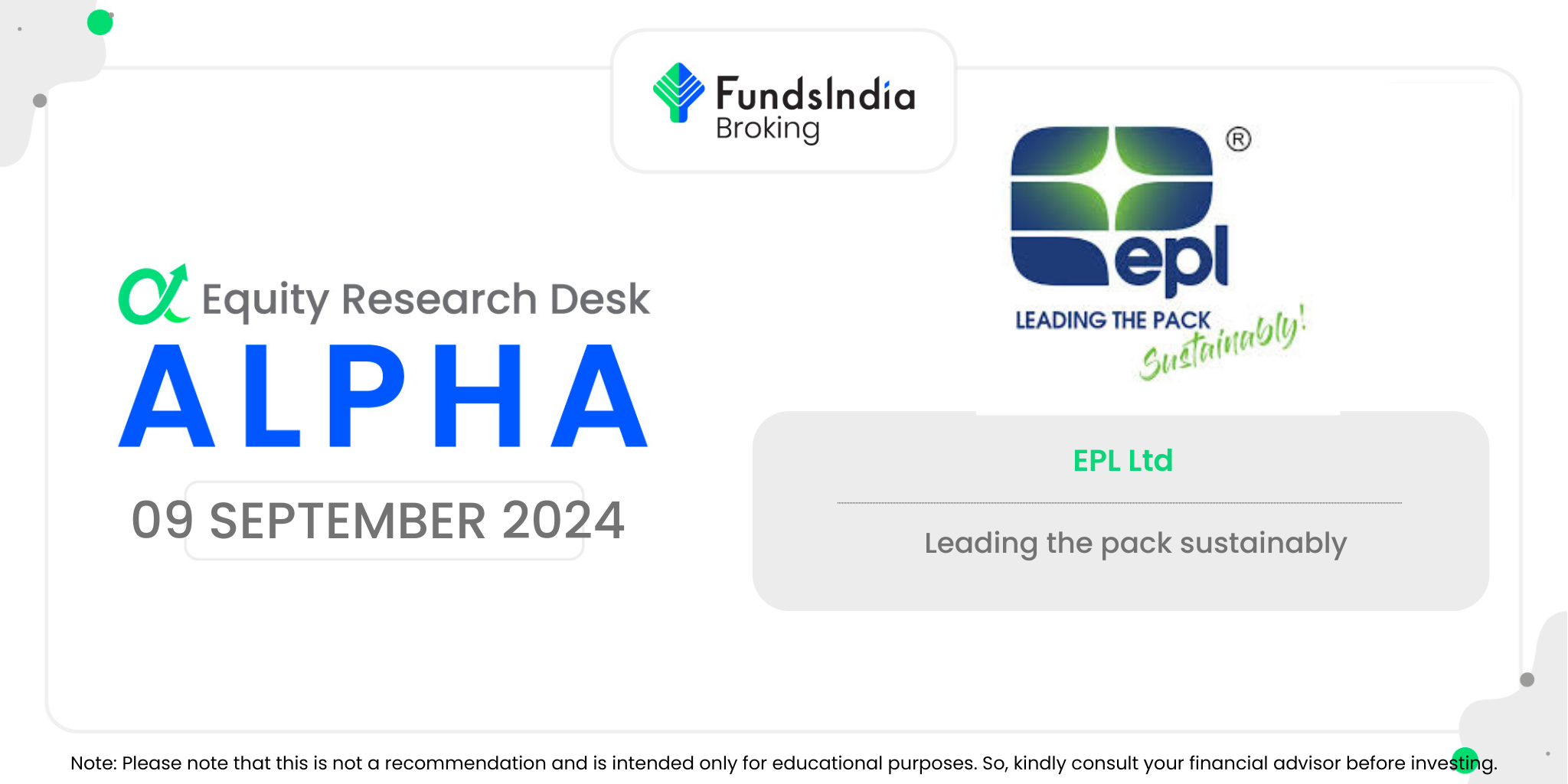 EPL Ltd Stock Analysis September - 2024Insights